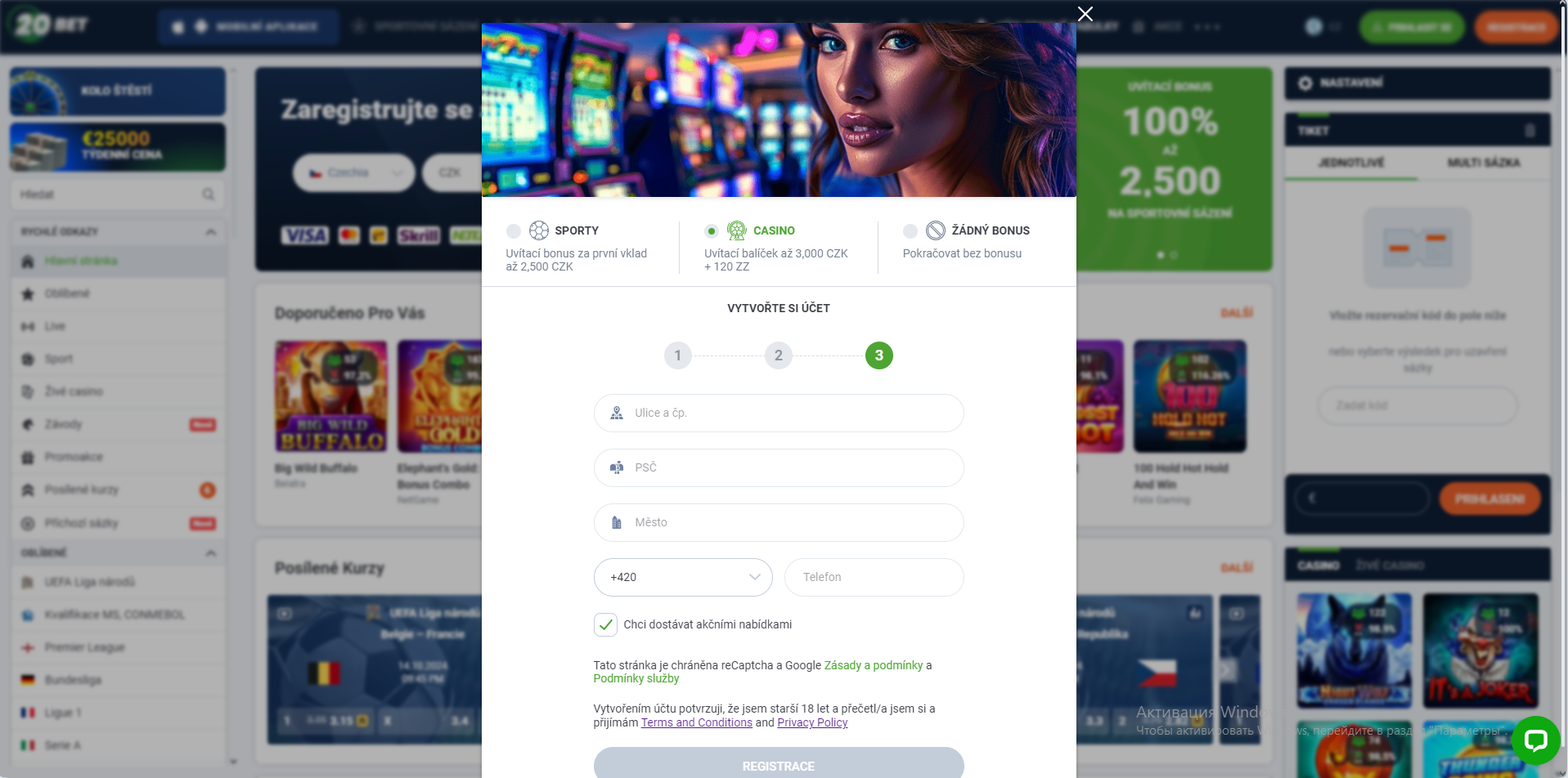 20Bet Casino Registrace A P ihl en 20Bet Casino Registrace A P ihl en