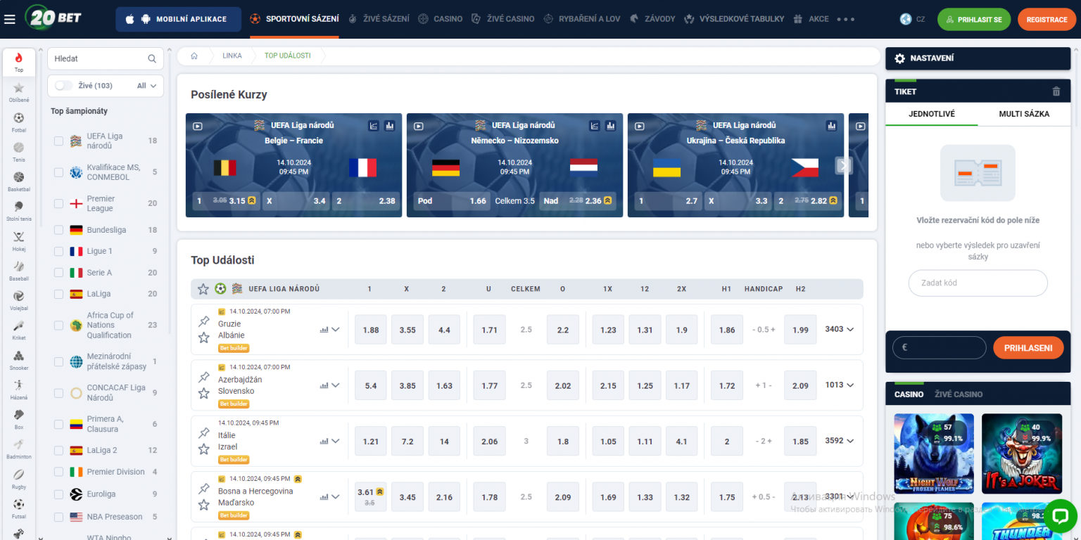 20Bet Casino Registrace A P ihl en 20Bet Casino Registrace A P ihl en